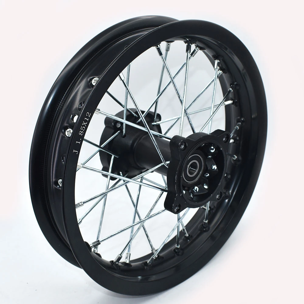 Black Rims 1.85x12"inch For Dirt Bike Pit Bike Crf Kayo Bse Apollo Rear ...