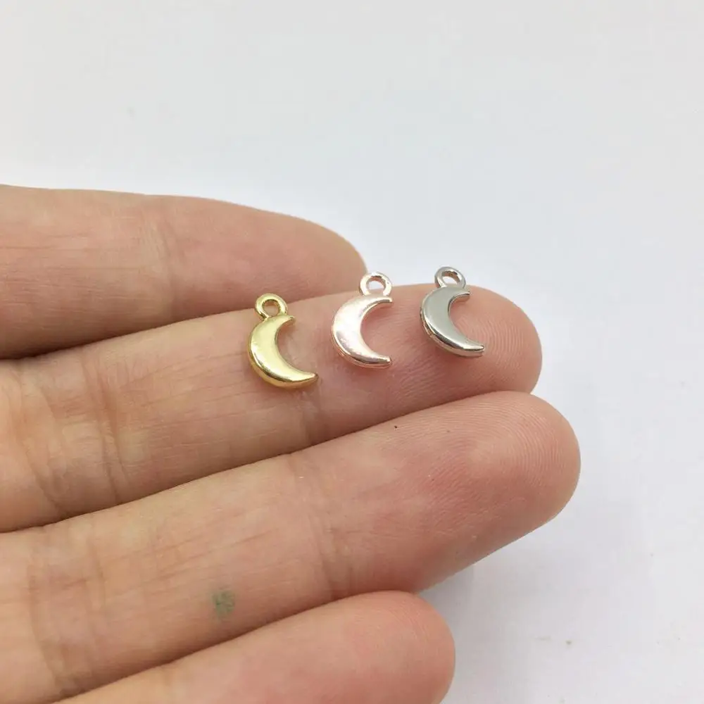 Eruifa 20pcs 8mm Tiny Moon in lega di zinco Charms ciondolo gioielli ...