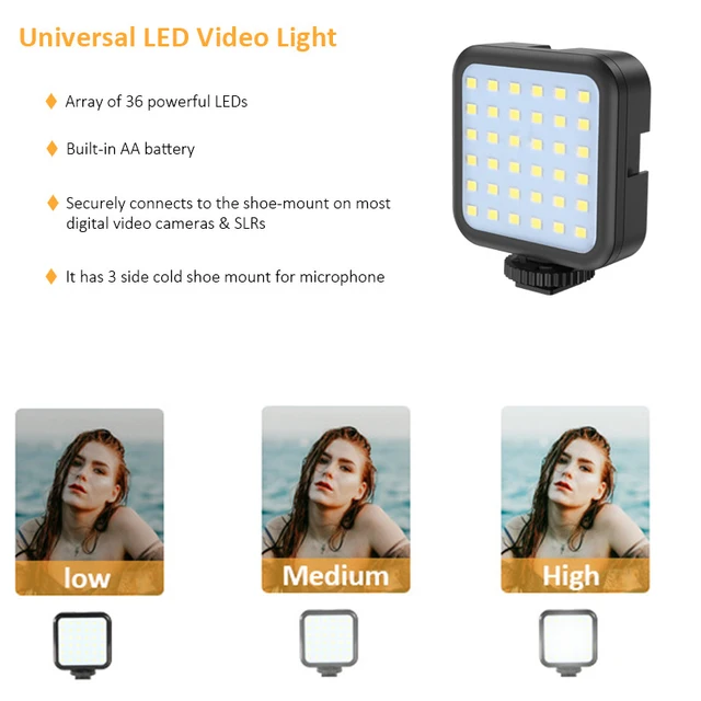 Condenser Microphone With Tripod LED Fill Light For Professional Photo ...