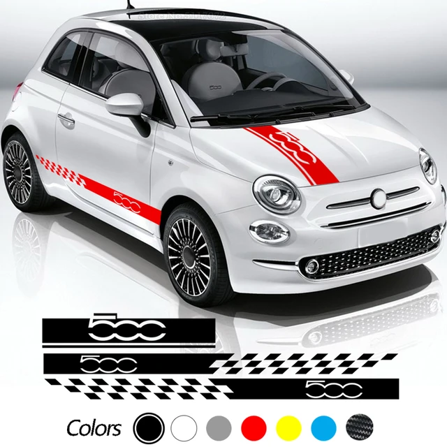 White Fiat Red Strip