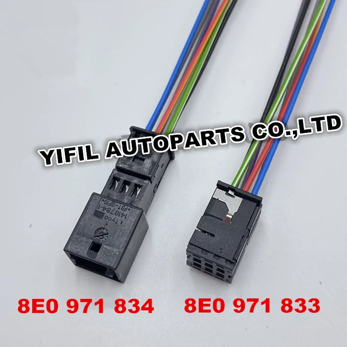 Tyco AMP TE 6 Pin/Way Male Female Connector Plug Wire Pigtail For VW ...