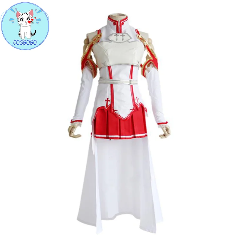 Anime Sword Art Online Asuna Yuuki Dress Cosplay Costumes Uniform for ...