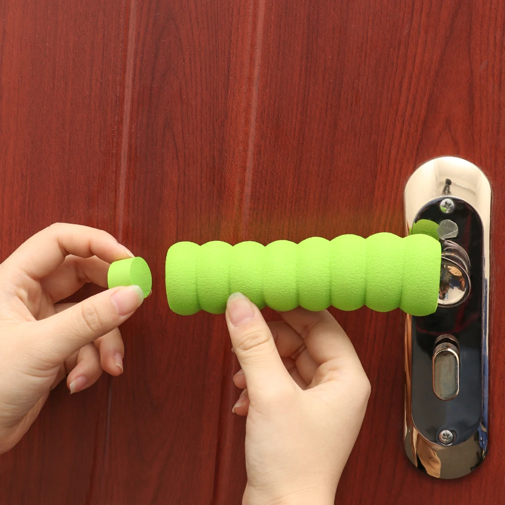 Colorful Soft Foam Elastic Door Handle Cover Doorknob Guard Protector ...