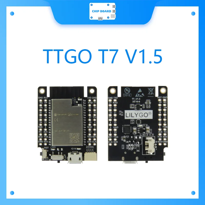 LICircGO®TTGO T7 V1.5 Mini32 ESP32-WROVER-B PSRAM WiFi Bluetooth Tech Development Board