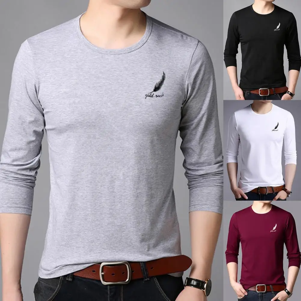 Solid-Color-Men-T-shirt-Spring-Autumn-Long-Sleeve-Base-t-shirt-for-men ...