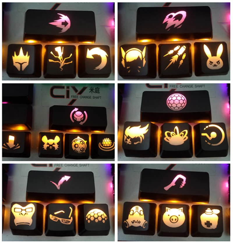 Backlight-Ow-Key-Caps-For-Mx-Switches-Abs-Mechanical-Keyboard-Keycap ...