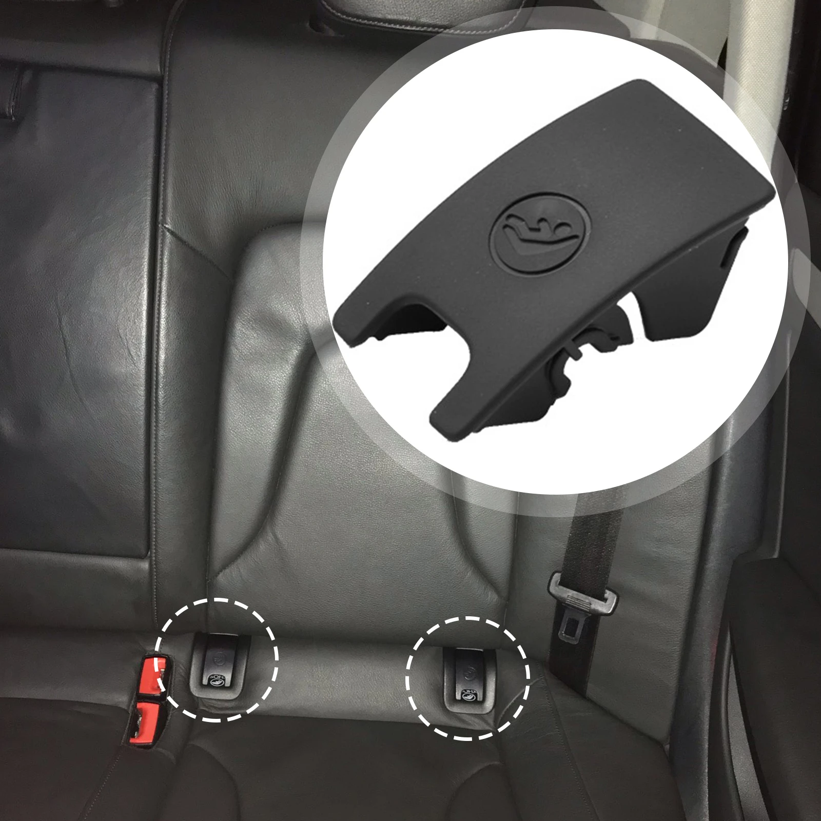 REAR CHILD SEAT Safe Anchor ISOFix Cover For 1/3Series E84/E87/E90/F30