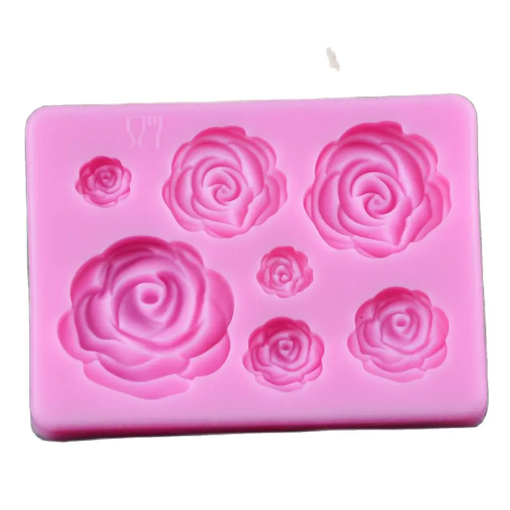 Rose Flowers Silicone Mold Cake Chocolate Mold Wedding Cake Decorating ...