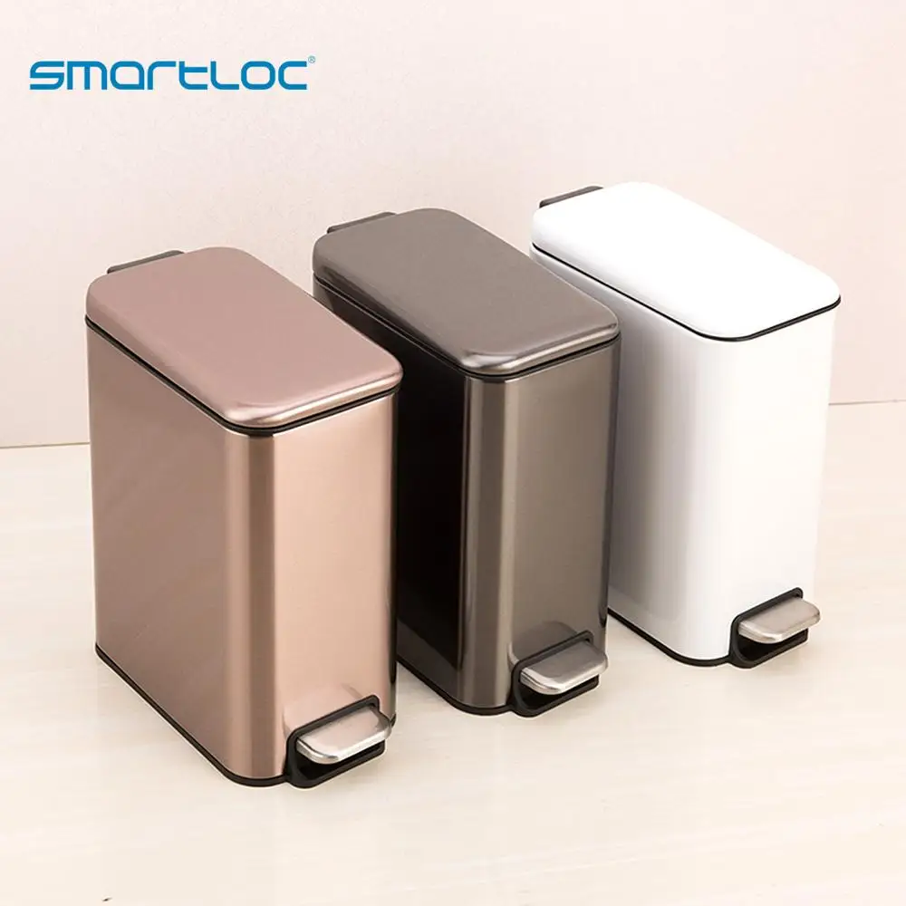 smartloc-5L-Stainless-Steel-Rectangle-Kitchen-Trash-Can-Dustbin-Trash ...