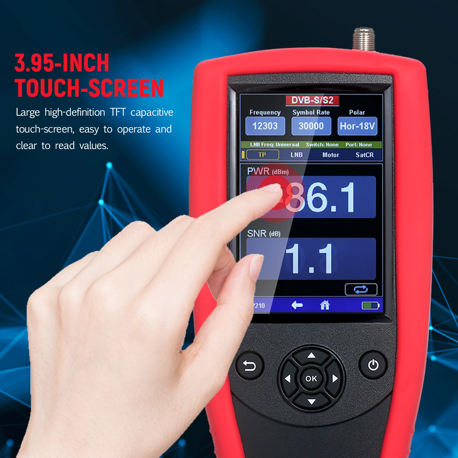 Original SATLINK ST 2210 DVB S2 satellite finder 3.95inch TFT Touch ...