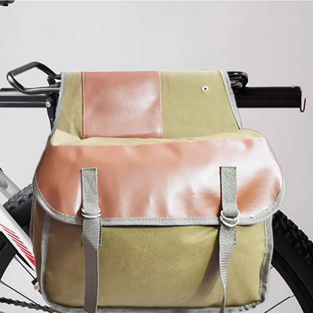 Vintage Bicycle Pannier Bag Rear Rack Trunk Bike Backseat Luggage ...