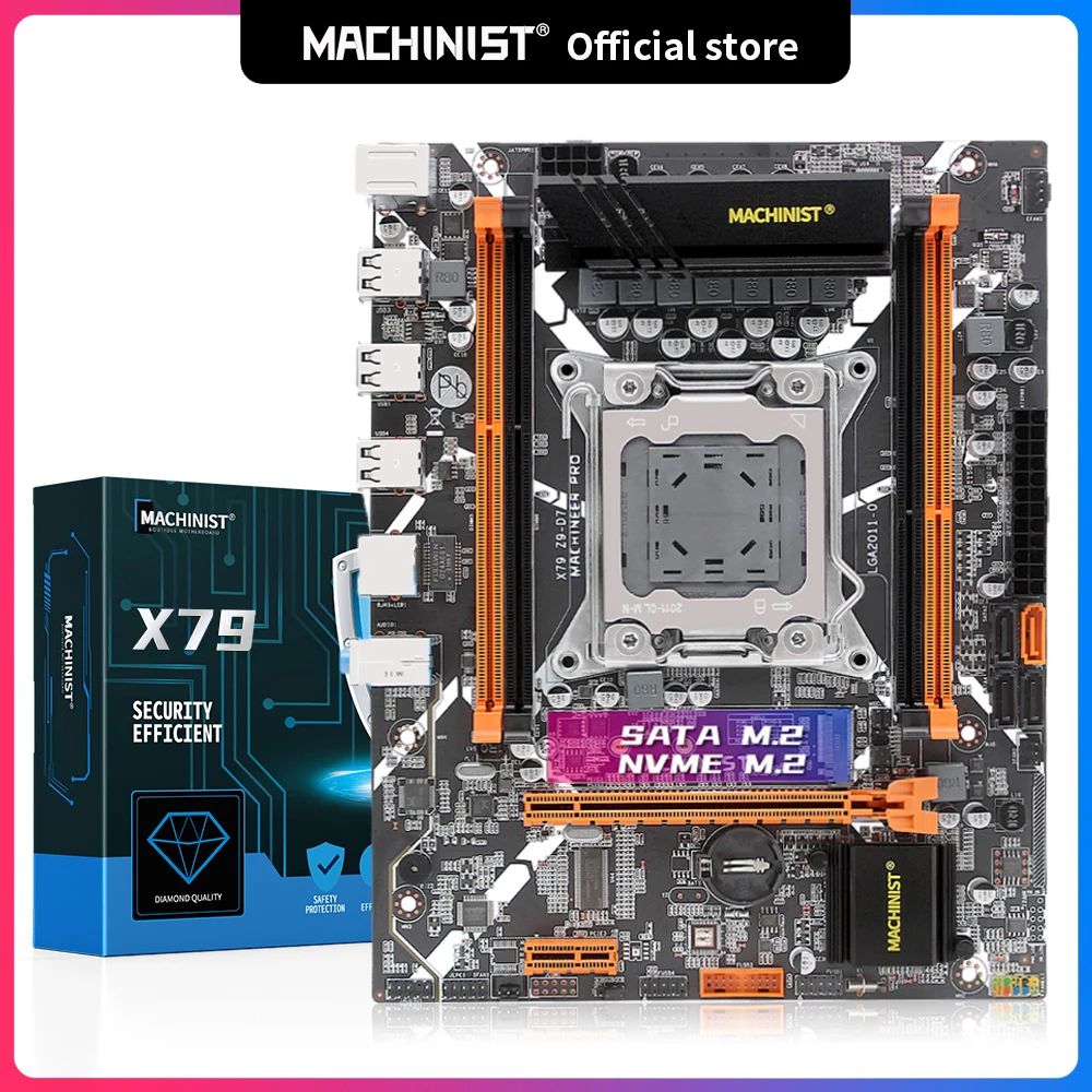 Machinist placa base X79 LGA 2011, compatible con DDR3 REG ECC, memoria RAM Xeon E5 V1 y V2 ...