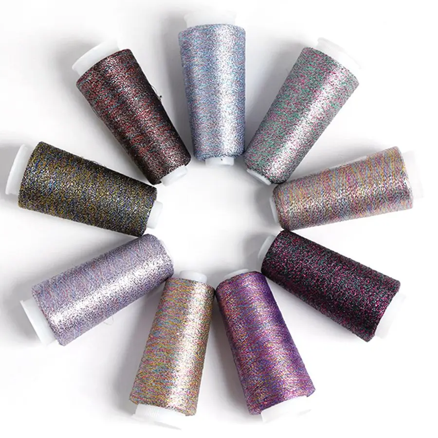 New-Sewing-Thread-2000meters-roll-Gold-Silver-Embroidery-Thread-Cord ...