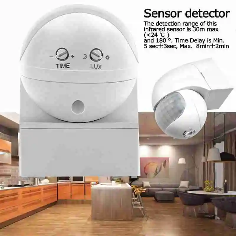 Motion Sensor 110v~230v Motion Detector Automatic Infrared PIR Sensor ...