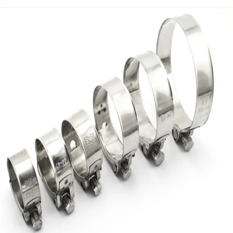 2pcs Stainless steel thickened pipe hoops European single head hoops ...