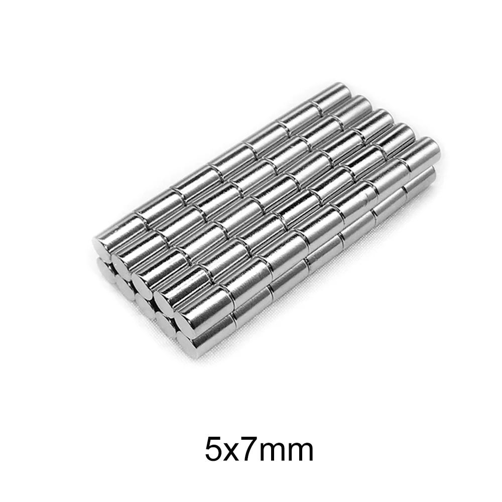20~800pcs 5X7 mm Permanent NdFeB Strong Powerful Magnetic Mini Small ...