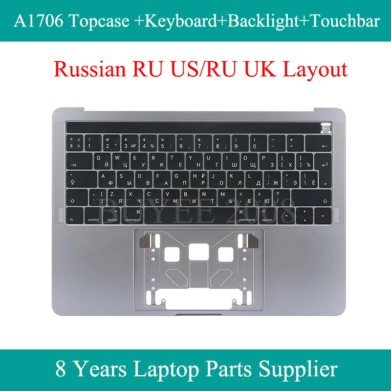 Space-Grey-Silver-Original-A1706-Russian-Keyboard-For-Macbook-Pro-RU-US ...