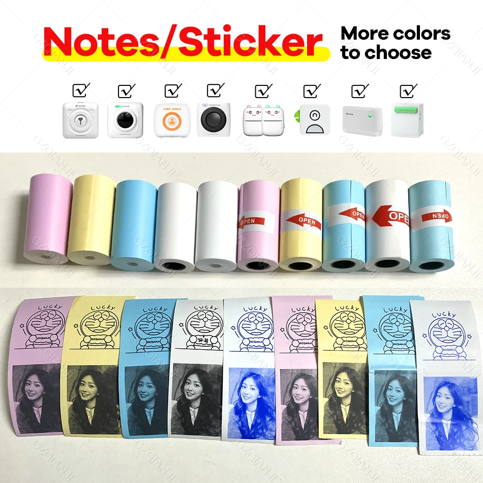Thermal-Color-Sticker-Notes-Label-Photo-Paper-Self-adhesive-Paper-Roll ...