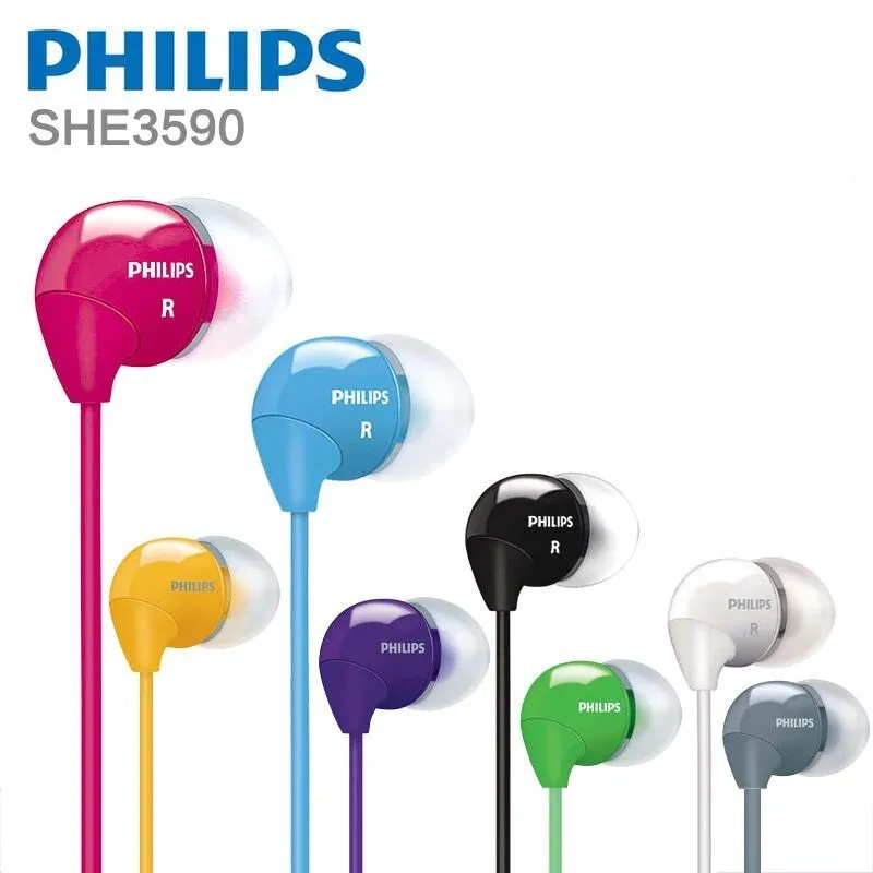 Philips SHE3590 профессиональные наушники-вкладыши с многоцветным ...