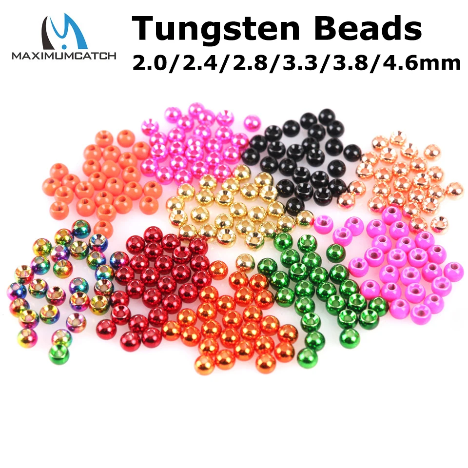 Maximumcatch-25pcs-lot-2-0-4-6mm-Fly-Tying-Tungsten-Beads-Round-Nymph ...