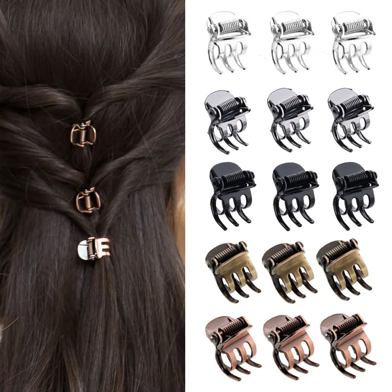 30pcs/lot high qulaity mini small black copper metal hair claws clips ...