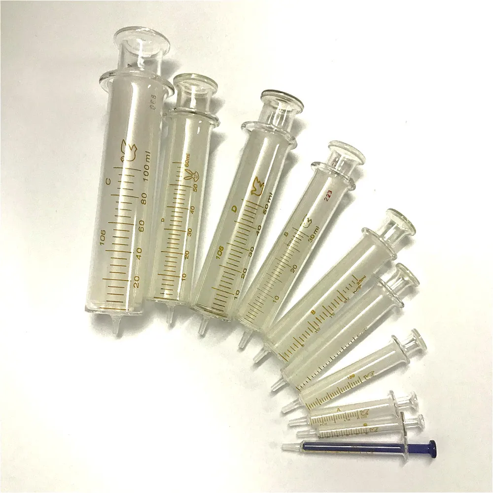 Glass Syringes Glass Sample Extractor Lab Glassware Glass Injector 1ml ...