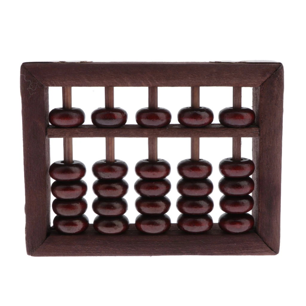 Vintage-style 5 Digit Rods Wooden Abacus Soroban Chinese Japanese ...