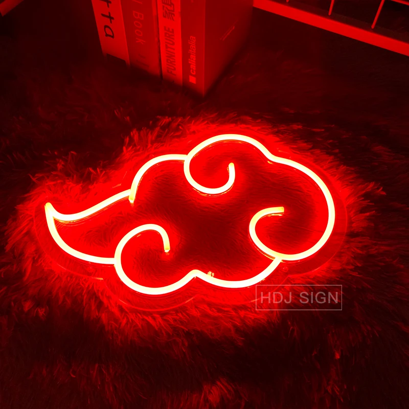 Custom Neon Sign Akatsuki Anime Led Light Bar Wall Decor Home Bedroom ...
