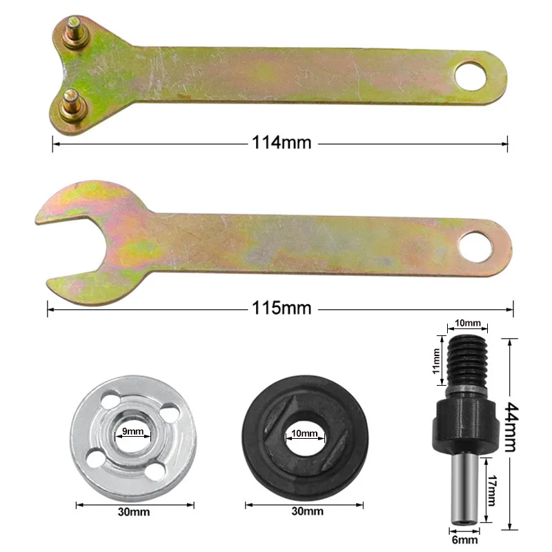 Connecting rod Flange Nut Inner Outer Kit and Angle Grinder Key Flanged ...
