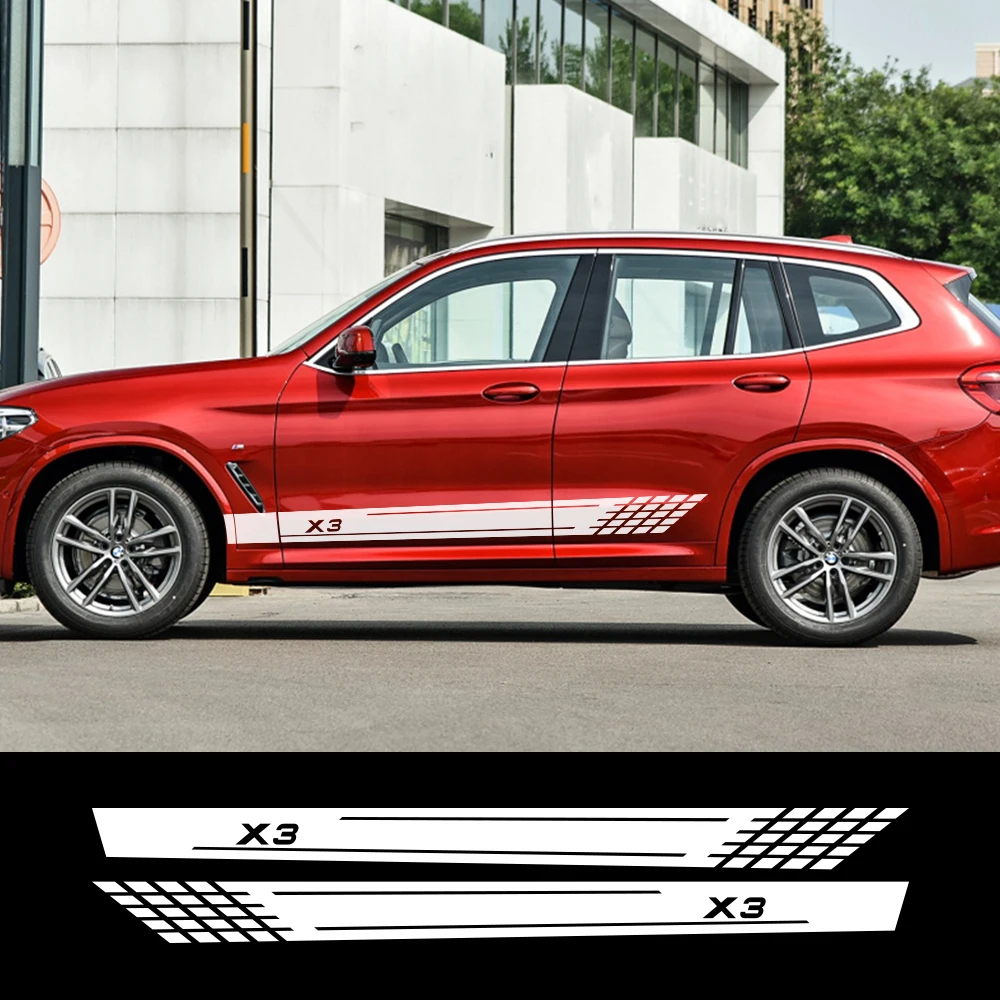 For BMW X3 E83 F25 G01 2PCS Car Long Stripe Stickers Auto Vinyl Film ...