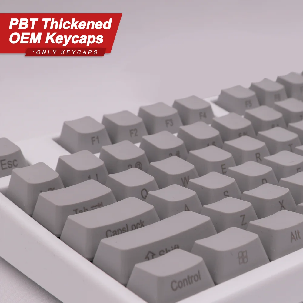 Gray-Mechanical-Keyboard-Keycaps-PBT-OEM-Profile-Height-108-Keys-for-60 ...