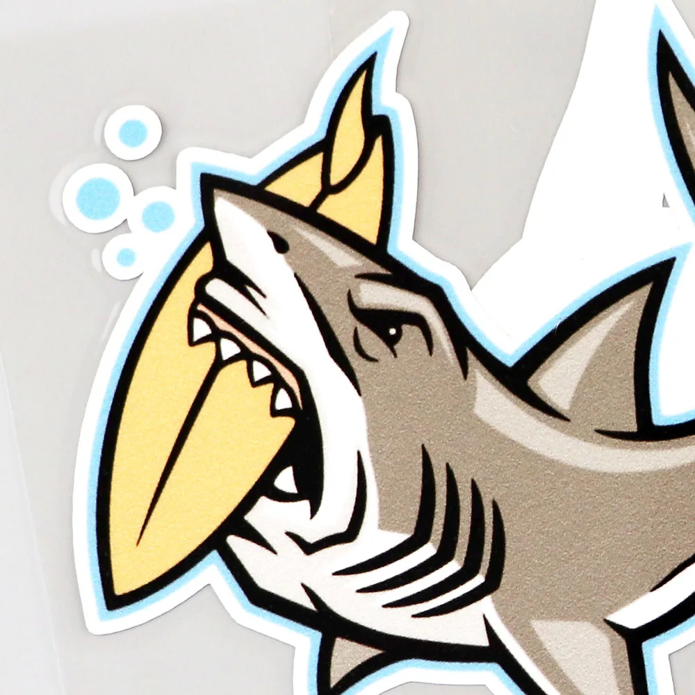 Cartoon Shark Bite Surfboard