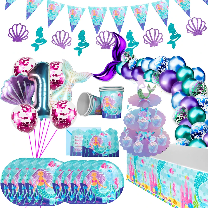 Little Mermaid Party Supplies Ocean Mermaid Birthday Party Favors ...