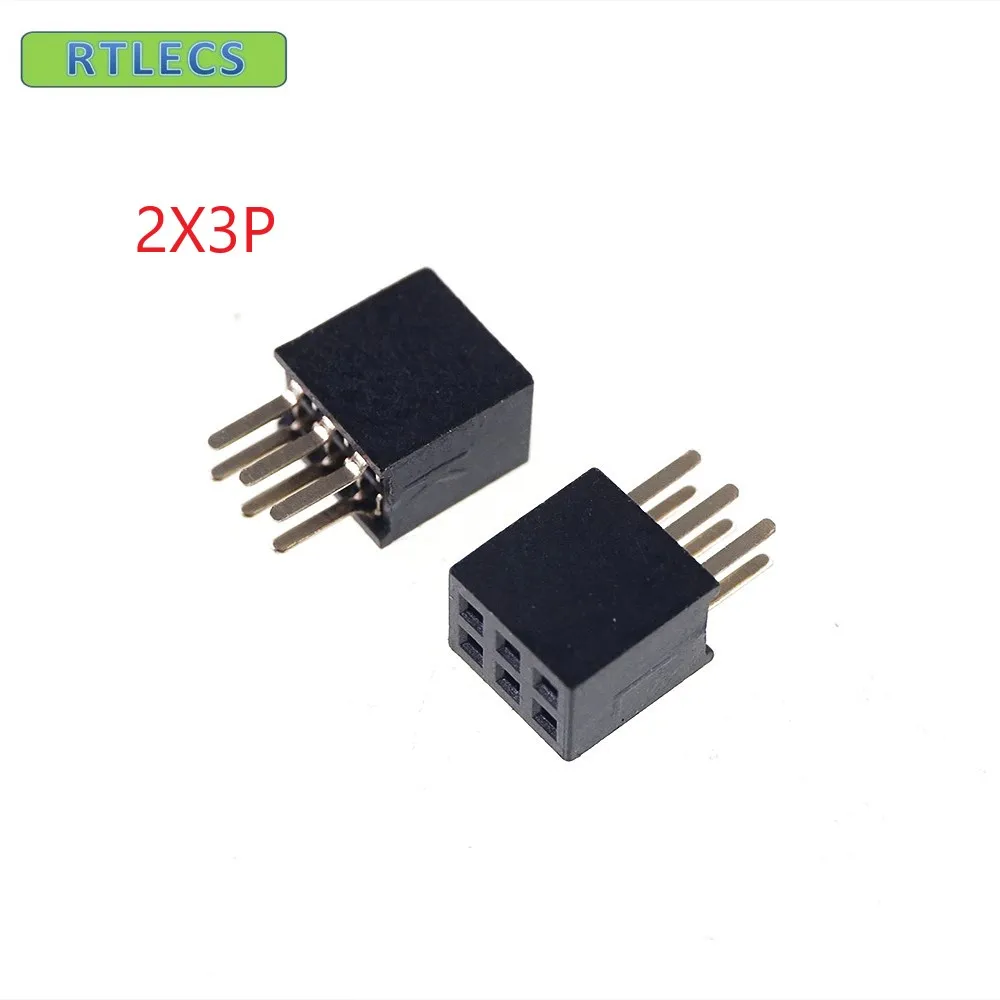 1000pcs-2x3-P-6-pin-1-27mm-Pitch-Pin-Header-Female-dual-row-straight ...