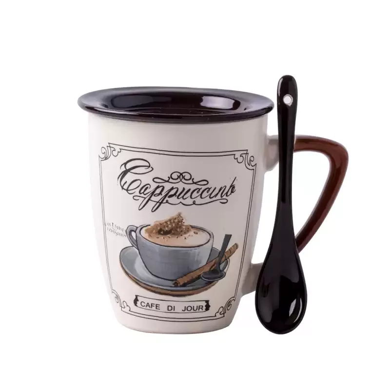 Caneca cerâmica categoria de café 355ml, caneca de café leite chá escritório acessórios para ...