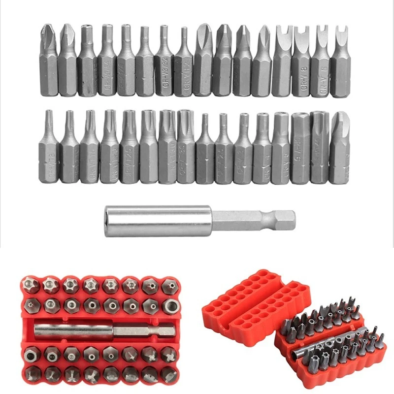 New33pcs/Lot Screwdriver Bit Set Hand Tool Kit with Hexagonal Slotted ...
