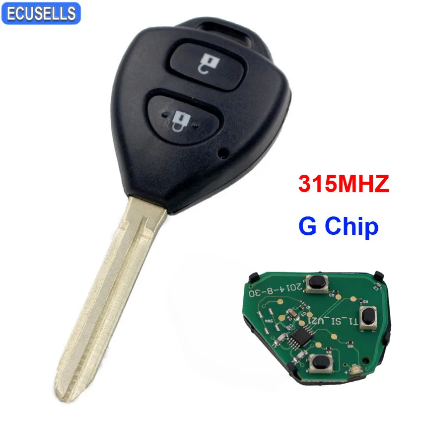 Keyless Entry 2 Button Remote Key 315mhz Remote Control Smart Car Key ...
