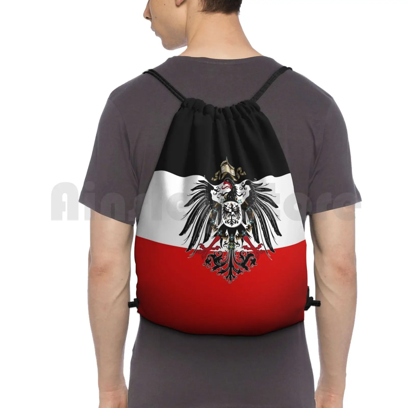 German Empire Backpack Drawstring Bag Riding Climbing Gym Bag Prussia ...