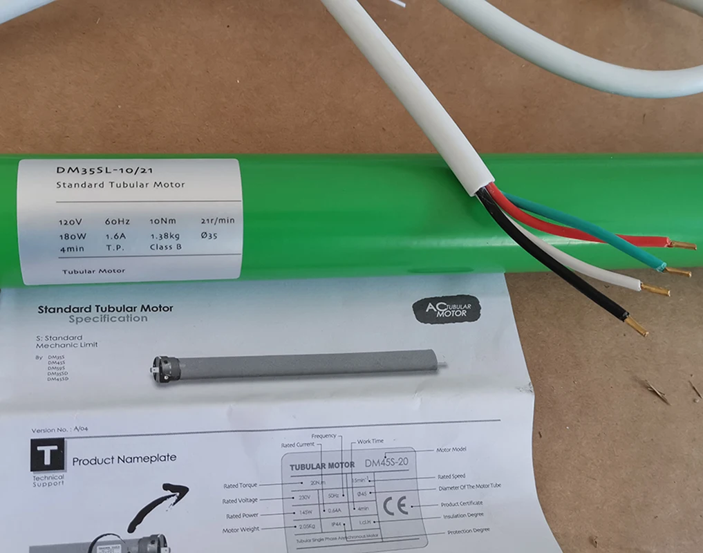 DOOYA 관형 AC 모터 DM35SL, 직경 50MM 튜브용, 무료 배송|dm shoes|motor ...