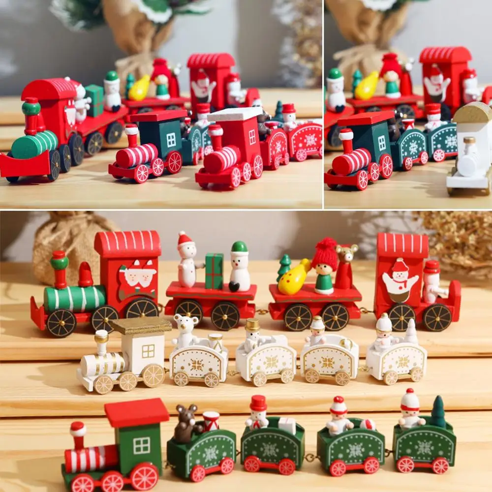 Merry Christmas Wooden Train Ornament - Gifts for idea