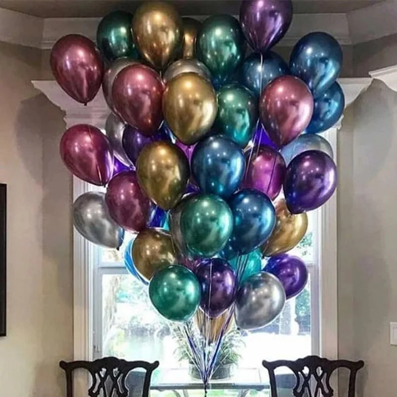 20pcs-5-10-12inch-Metal-Pearl-Latex-Balloons-Thick-Chrome-Metallic ...