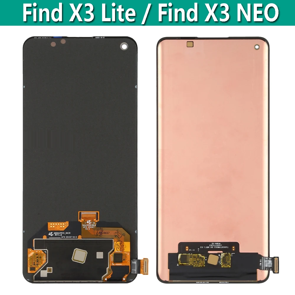 Original AMOLED For OPPO Find X3 Neo CPH2207 LCD Display Touch Screen Digiziter Assembly For ...
