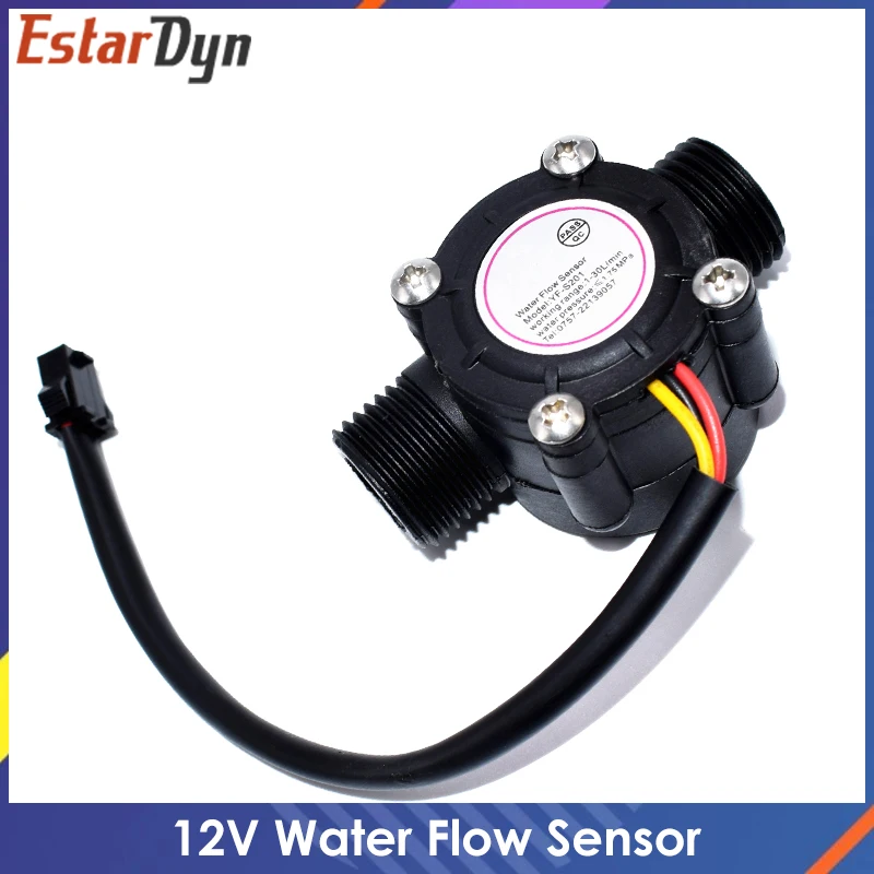 12V-Water-Flow-Sensor-DC-5-18V-Flowmeter-Hall-Flow-Sensor-Water-Control ...