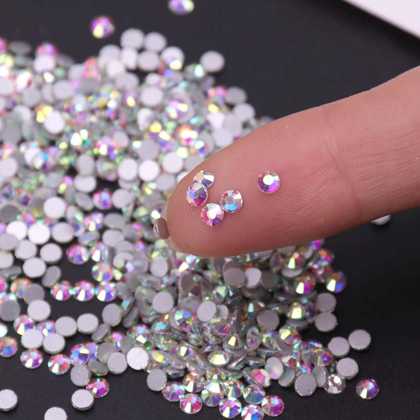 Moda arte decoração strass 1440 pçs flat back multicolorido não quente ...