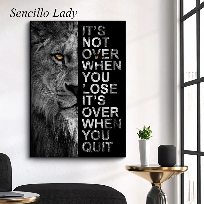 Wall Décor Motivational Wall Decor Never Ever Quit Motivational Canvas ...