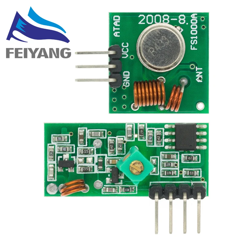 433 Mhz Rf Transmitter And Receiver Module Link Kit For Arm/mcu Wl Diy ...