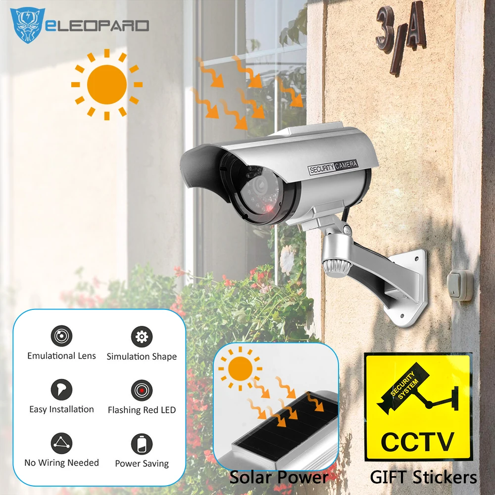 Outdoor-Dummy-Camera-Security-Solar-Panel-Fake-Camera-Simulation-Indoor ...