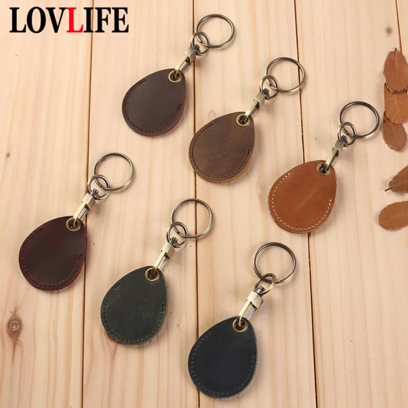 Brand-Leather-RFID-Keychain-Key-Ring-Water-Drop-Doorlock-Access-Control ...