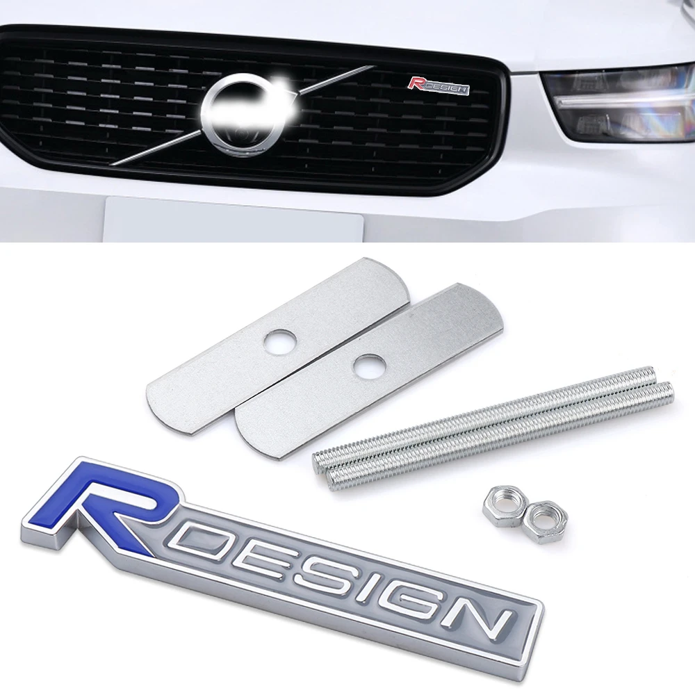 Car 3d Metal Rdesign Logo Sticker Front Grille Badge Emblem For Volvo R ...