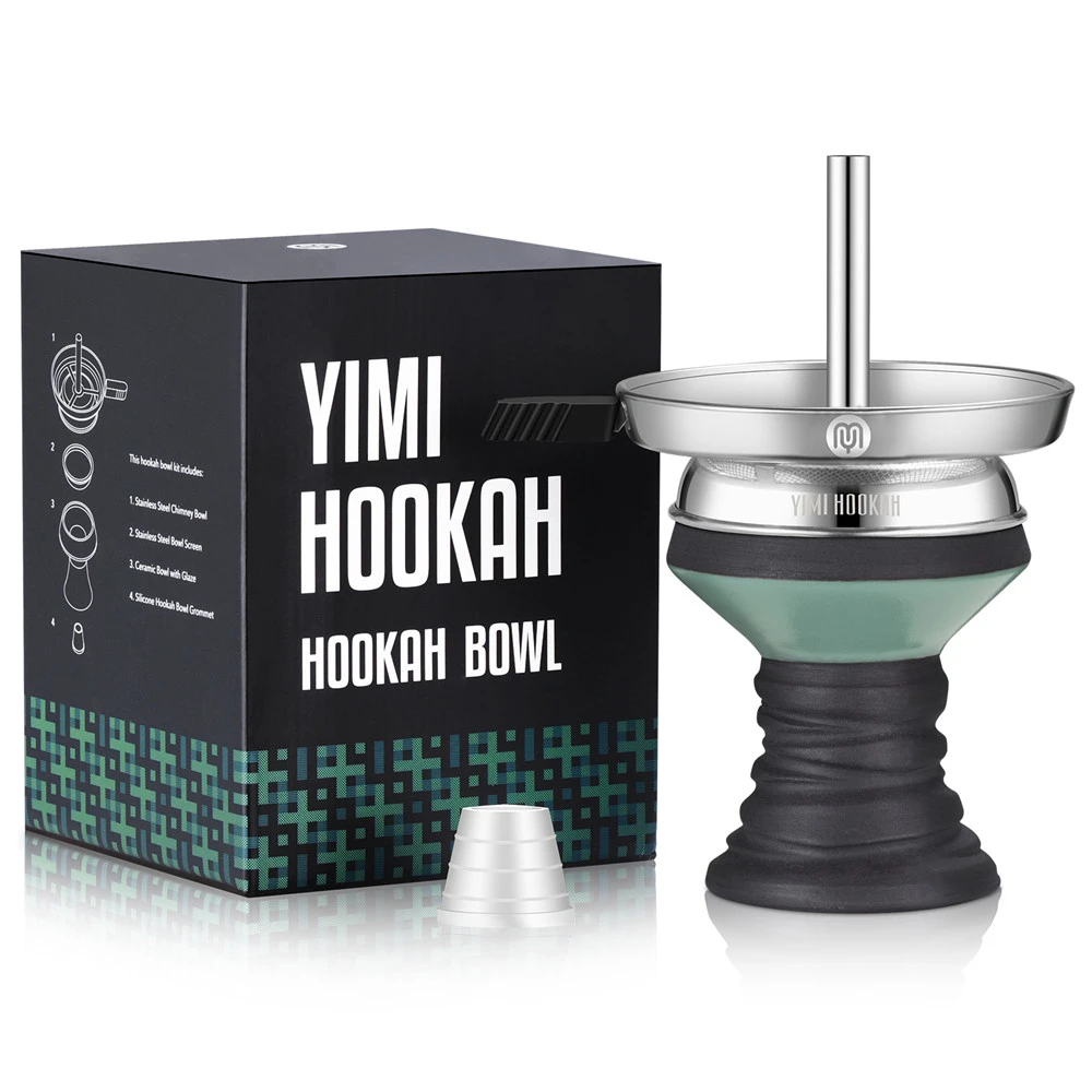 Yimi Hookah Premium Stone Shisha Head With Charcoal Holder Pipe Screen ...